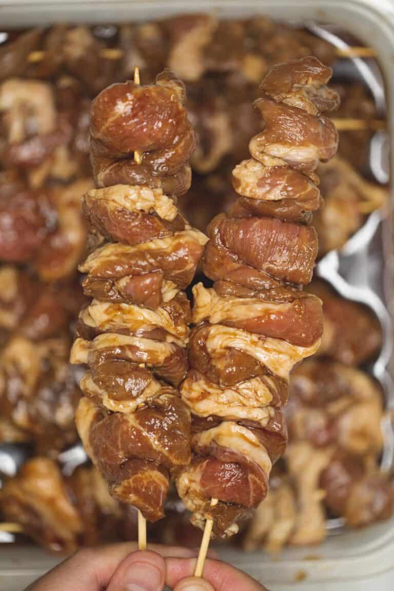 Filipino Barbecue Pork Skewers - Recipes by Nora