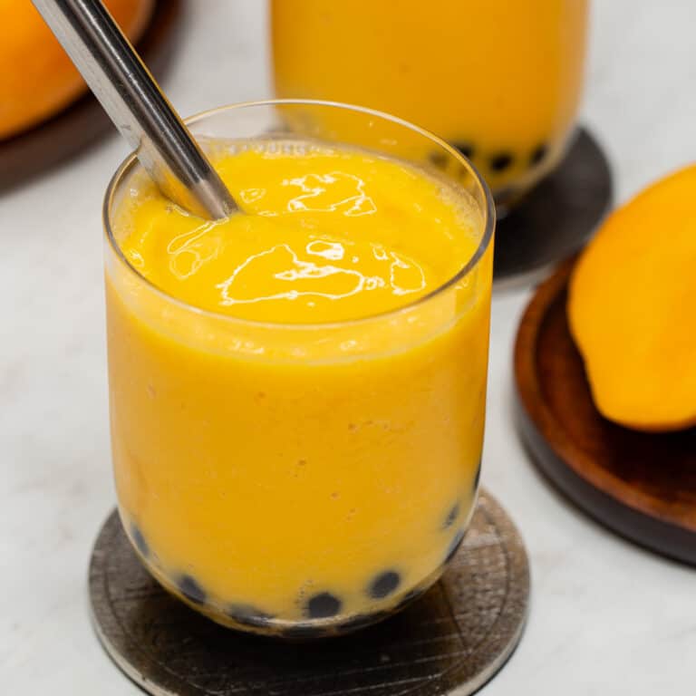 Mango Shake Recipe (with Boba)