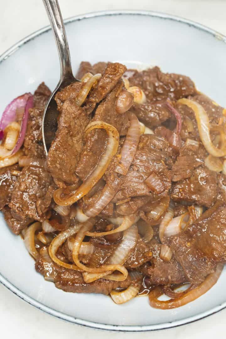 Bistek Tagalog Recipe (Filipino Beef Steak)