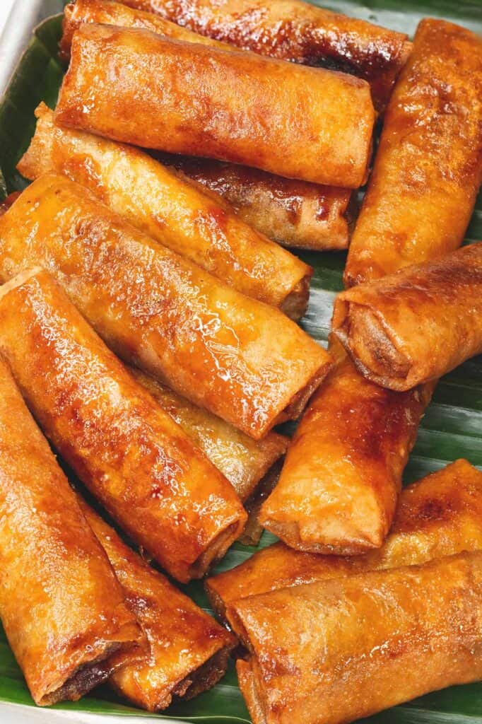 Ube Turon (Banana Lumpia with Ube Halaya)