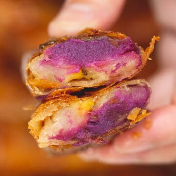 Ube Turon (Banana Lumpia with Ube Halaya)