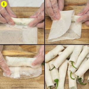Dynamite Lumpia with Cheese (Filipino Chili Spring Rolls)