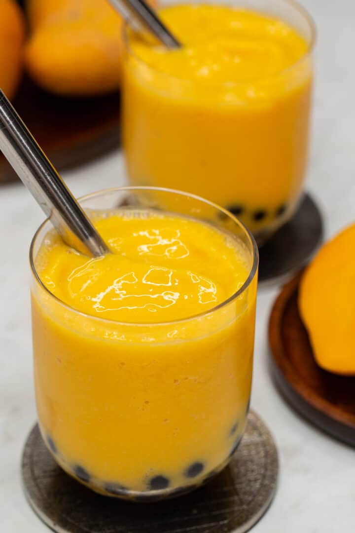 Mango Shake Recipe (with Boba)