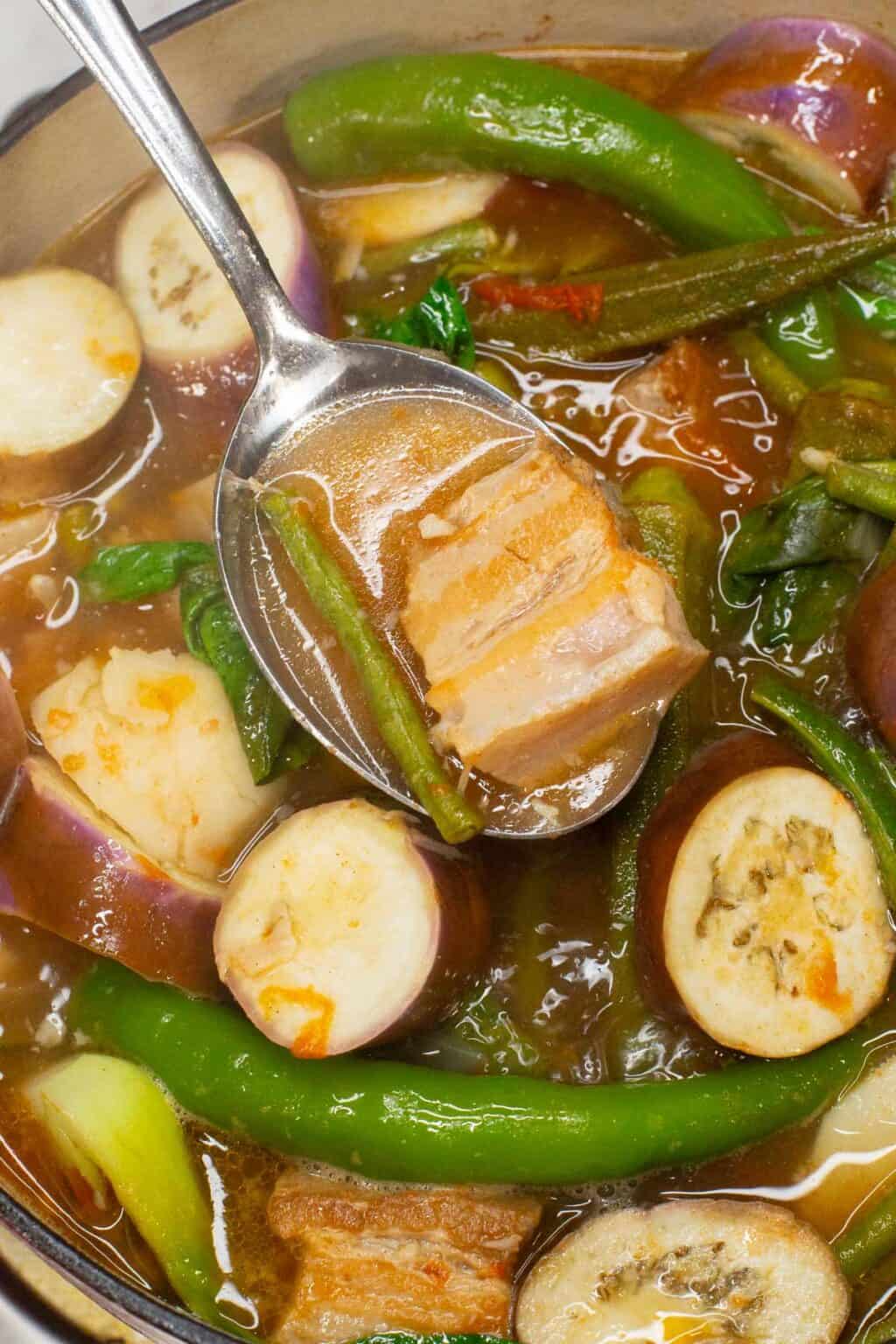 Sinigang na Baboy Recipe (Filipino Pork Sinigang)