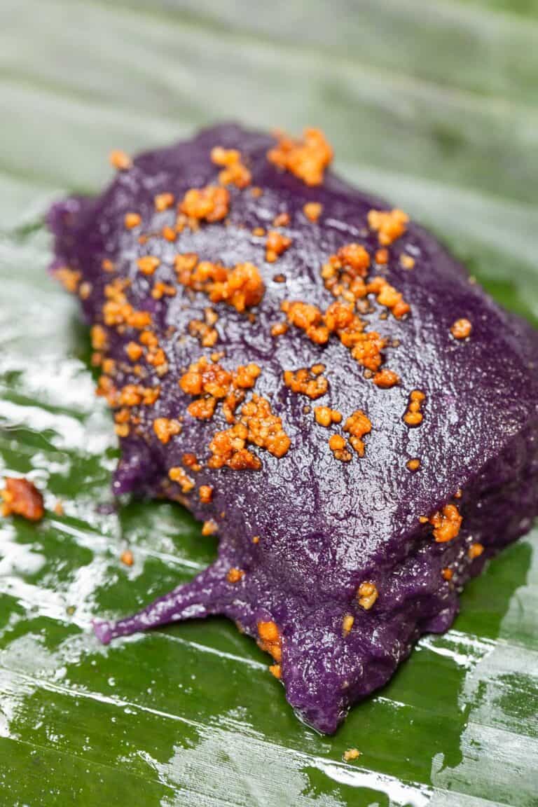 Ube Kalamay Recipe (Chewy Ube Rice Cake)