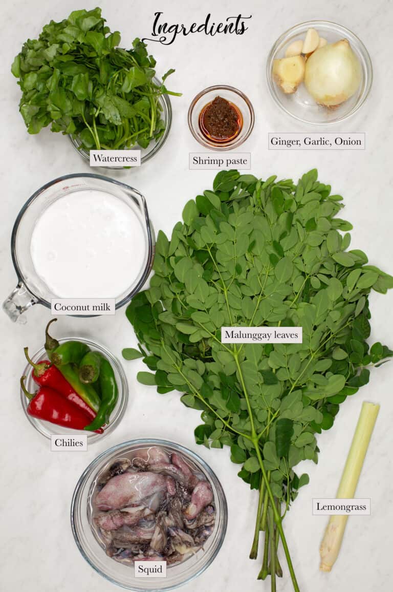 Ginataang Pusit with Malunggay