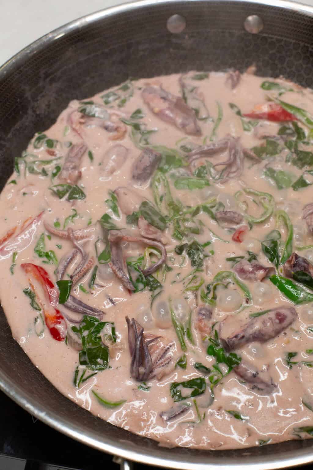 Ginataang Pusit with Malunggay