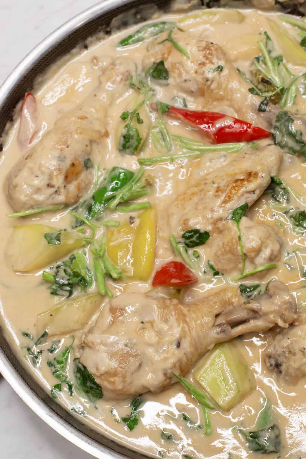 Ginataang Manok (with Green Papaya and Watercress)