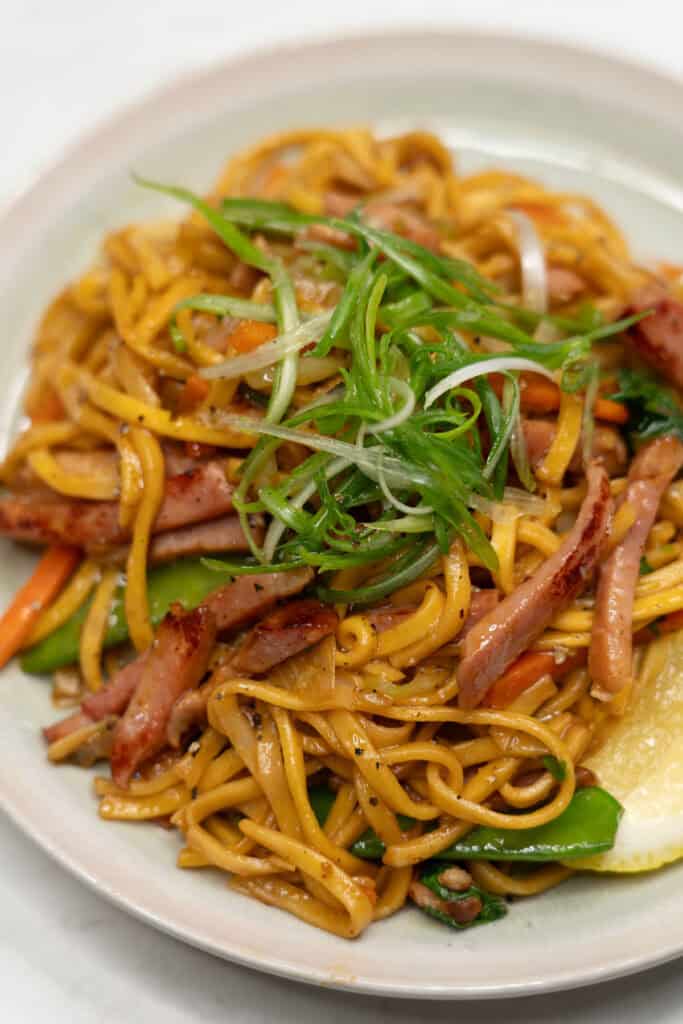 Pancit Canton with Hamon (Easy Leftover Ham Recipe)