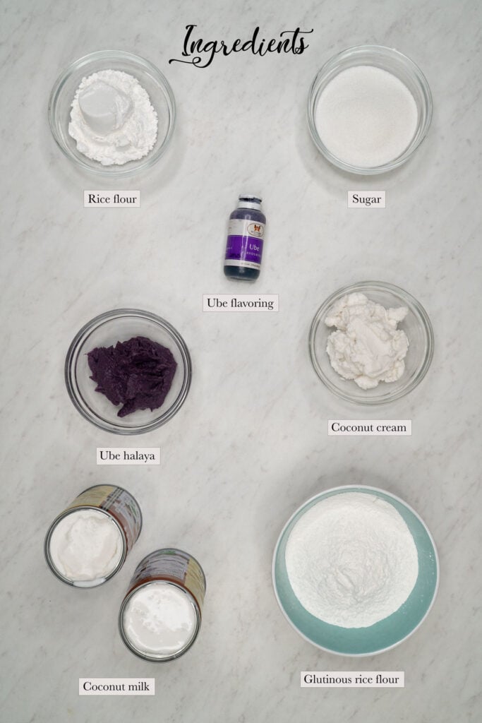 Inutak Recipe (Filipino Sticky Rice Cake with Ube and Coconut Cream)